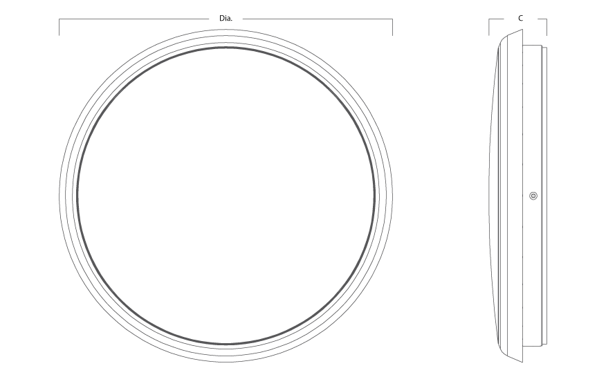 MERIDIAN - Slimline circular LED bulkhead | Tamlite Lighting