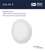 SOLAR S - Modern LED wall light with small trim | Tamlite Lighting